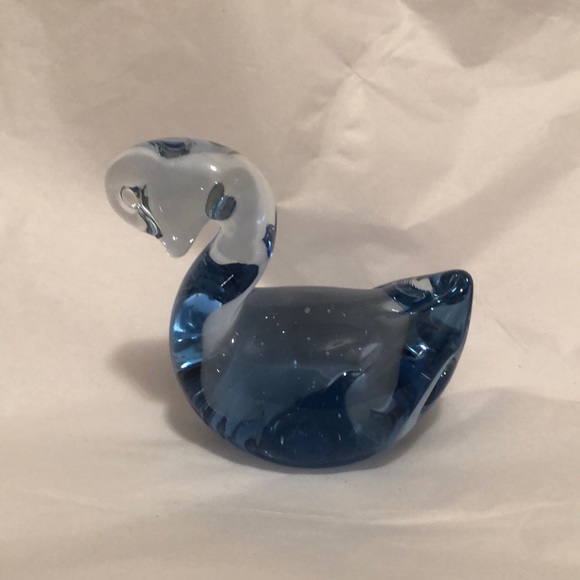 Accents | Vintage Glass Blue Swan Absolutely Beautiful See Pics For ...